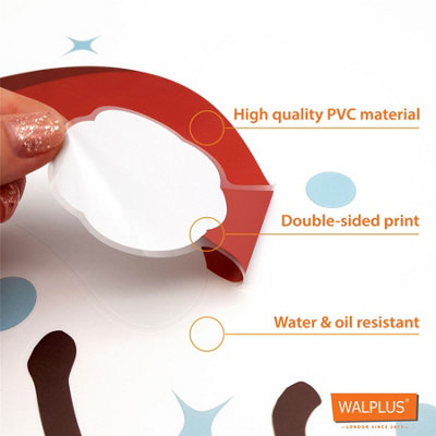 Peeking Santa & Rudolph Wall Stickers Wall Art, DIY Art, Home ...