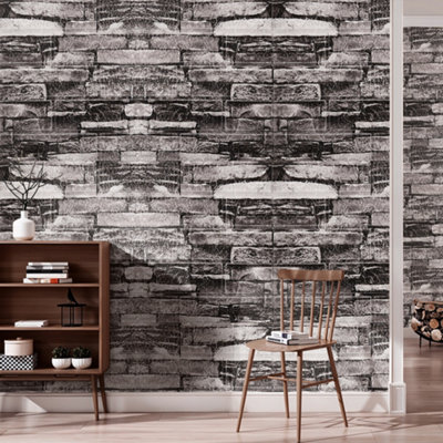 Peel and Stick 3D Brick Effect Wall Panels for Home Décor 15pcs/Pack