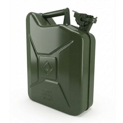 Pegdev Green Metal Jerry Can 10L UN Certified Fuel Storage Container ...