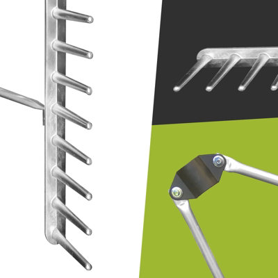 Pegdev - PDL - 18 Tooth Aluminium Landscape Rake Head - for Leaves ...