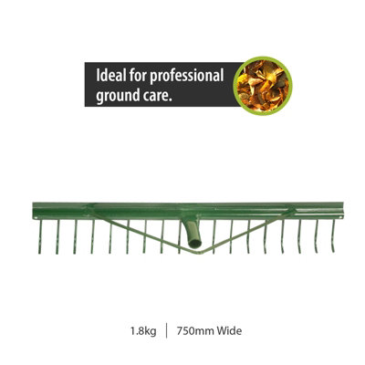 Pegdev - PDL - 18 Tooth Metal Landscape Rake with Grading Bar Head ...