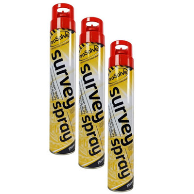 Pegdev - PDL - 3 x RED SURVEY LINE MARKER PAINT Highly Pigmented, Hard ...