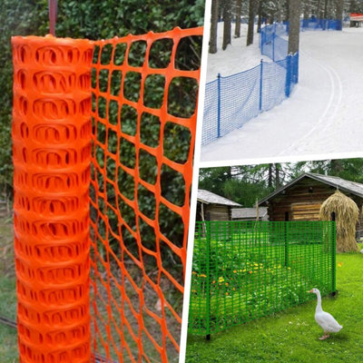 Pegdev - PDL 30M HEAVY DUTY ORANGE PLASTIC BARRIER FENCING SAFETY MESH ...