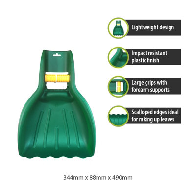 Pegdev - PDL - 32 Tooth Polypropylene Landscape Rake with Leaf Scoop ...