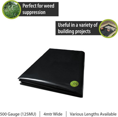 Pegdev - PDL 6m X 4m 500G BLACK HEAVY DUTY POLYTHENE PLASTIC SHEETING ...
