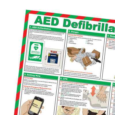 Pegdev - PDL - A2 Landscape First Aid Laminated Health & Safety Poster ...