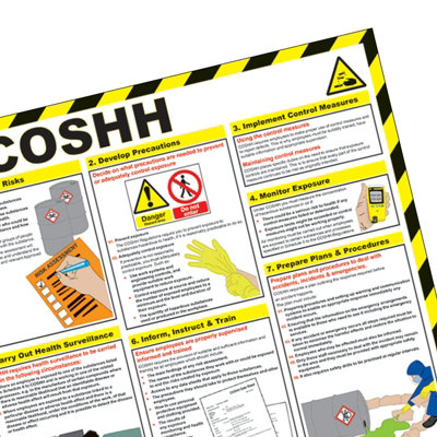 Pegdev - PDL - A2 Landscape Health & Safety Poster - COSHH - Durable ...