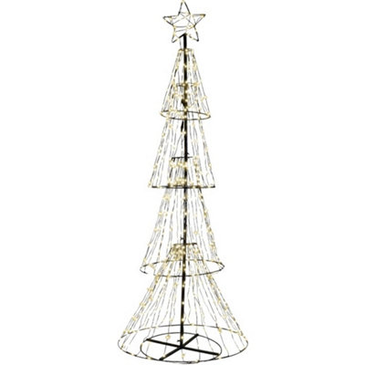 Pegdev - PDL - Christmas Pre Lit 3D Tree with 550 Warm LEDs, 8-Pattern ...