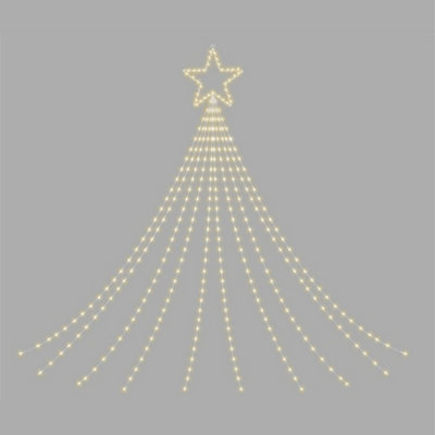 Buy Pegdev - PDL - Christmas Waterfall 2D Tree with 330 Warm LEDs, Star ...