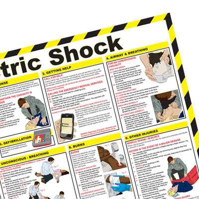 Pegdev - PDL - Electric Shock Hazard Sign - A2 Landscape First Aid ...