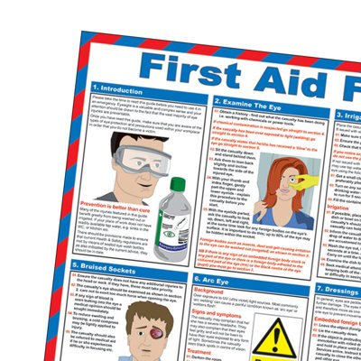 Pegdev - PDL - First Aid Laminated Health & Safety Poster A2 Landscape ...