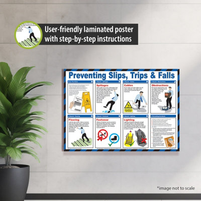 Pegdev - PDL - First Aid Laminated Health & Safety Poster A2 - Prevent ...