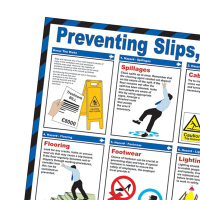 Pegdev - PDL - First Aid Laminated Health & Safety Poster A2 - Prevent ...
