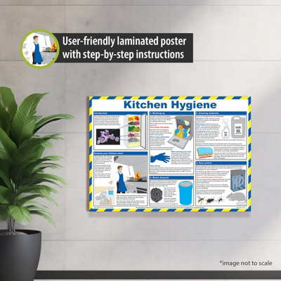 Pegdev - PDL - First Aid Laminated Health & Safety Poster - Kitchen ...