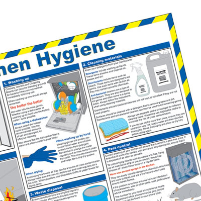 Pegdev - PDL - First Aid Laminated Health & Safety Poster - Kitchen ...