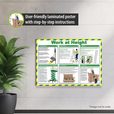 Pegdev - PDL - First Aid Laminated Health & Safety Poster - Working at ...