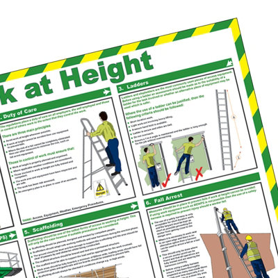 Pegdev - PDL - First Aid Laminated Health & Safety Poster - Working at ...