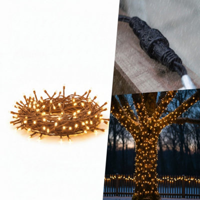 Pegdev - PDL LED Cluster Lights Copper Gold Black Rubber Cable Mains ...