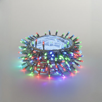 Pegdev - PDL LED Cluster Lights RGB With Flash White Rubber Cable Mains ...