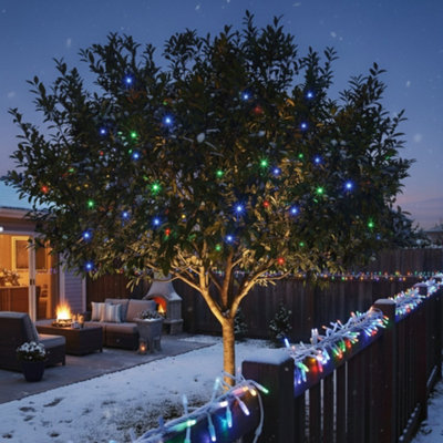 Pegdev - PDL LED Cluster Lights RGB With Flash White Rubber Cable Mains ...