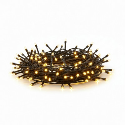 Pegdev - PDL LED Cluster Lights Warm White Black Rubber Cable Mains ...