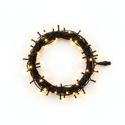 Pegdev - PDL LED String Lights Warm White Black Rubber IP65 Connectable ...