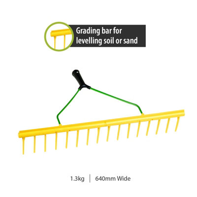 Pegdev - PDL - Perennial 16 Tooth Polypropylene Landscape Rake Head ...