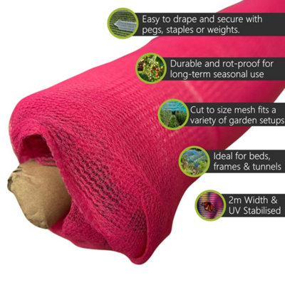 Pegdev - PDL Pink Strawberry Netting UV Garden Mesh for Fruit Plants ...