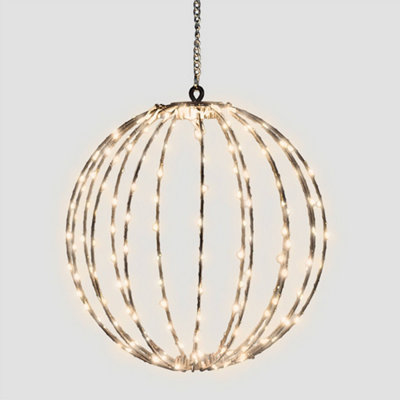 Pegdev - PDL - Pre Lit LED Sphere 30cm with 160 Warm White Micro LEDs ...