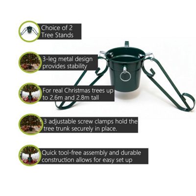 Pegdev - PDL Traditional Christmas Tree Stand with 3 Legs 3 Screw ...