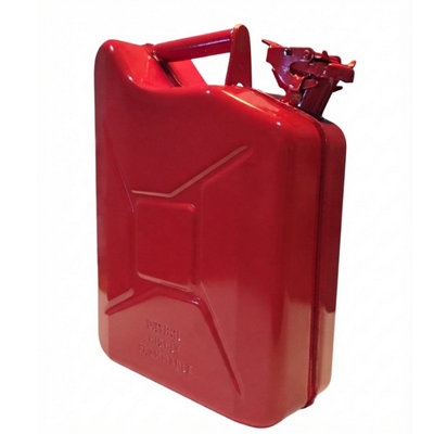 Pegdev Red Metal Jerry Can 10L UN Certified Fuel Storage Container with ...
