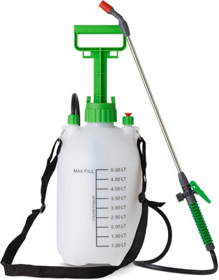 Pelle & Sol Pump Action Pressure Sprayer, 5L - Weed Killer Sprayer Pump ...
