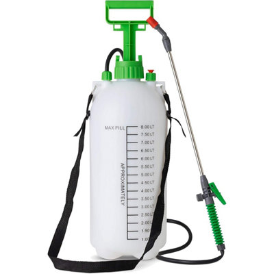 Pelle & Sol Pump Action Pressure Sprayer, 8L - Weed Killer Sprayer Pump ...