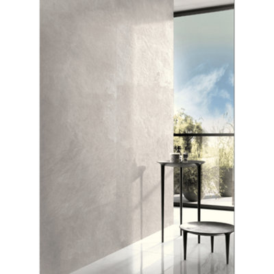 Pembery White Rectified Stone Effect 595mm x 595mm Porcelain Wall ...