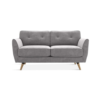 Pembroke Grey Velvet 2 Seater Sofa
