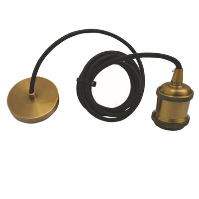 PENDANT LAMP HOLDER CEILING ROSE VINTAGE PENDANT LIGHT FITTING E27