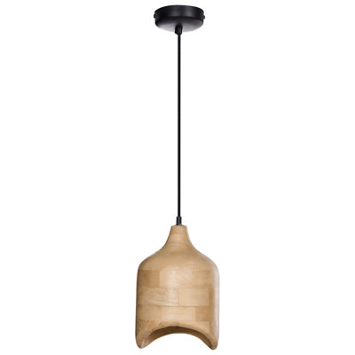 Pendant Lamp PANDU Mango Wood Light Brown