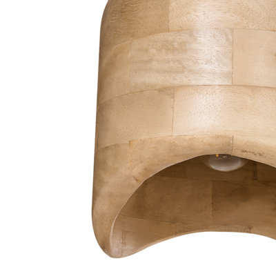 Pendant Lamp PANDU Mango Wood Light Brown