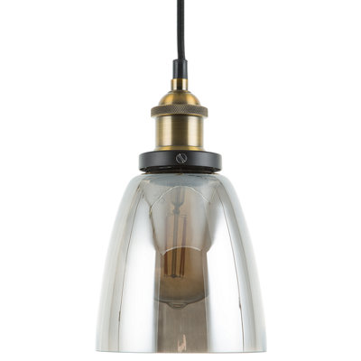 Pendant Lamp PARMA Glass Brass