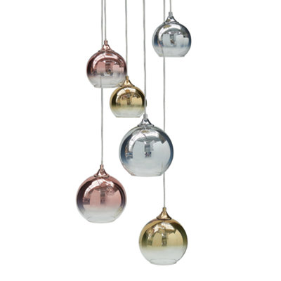 Pendant Lamp TOOMA Glass Brass