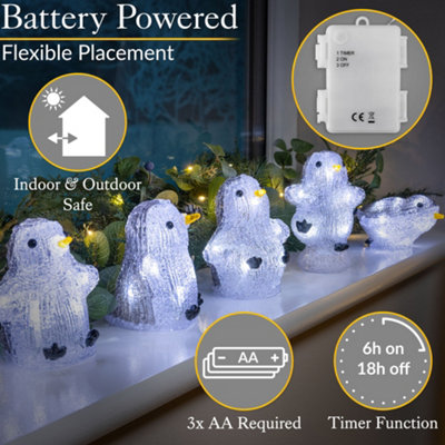 Penguin Light LED Christmas Decorations Indoor Outdoor Battery Operated ...