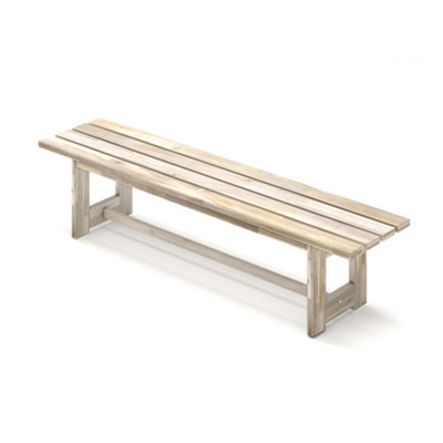 Peninsula Bench without Back, Organic White | DIY at B&Q