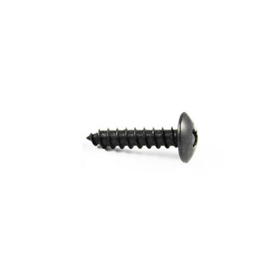 Penn Elcom 100 x No 8 Pozi-Drive Pan Head Screw Black 18.5mm/3/4" S1091K