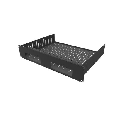 Penn Elcom 2U Vented Rack Shelf & Magnetic Faceplate For 2 x Sonos Port ...
