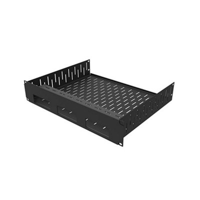 Penn Elcom 2U Vented Rack Shelf & Magnetic Faceplate For 3 x Apple TV ...