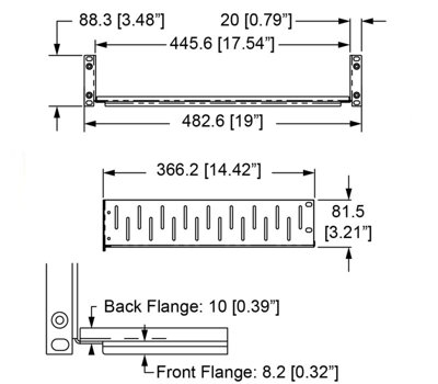 Penn Elcom 2U Vented Rack Shelf & Magnetic Faceplate For Mac Mini R1498 ...