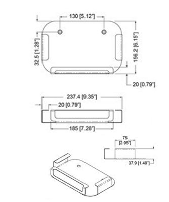 Penn Elcom Wall Bracket Sky Q Mini Box, White