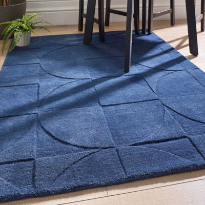 Penny Infinity Geometric Wool Rug by Origins-200cm X 290cm | DIY at B&Q