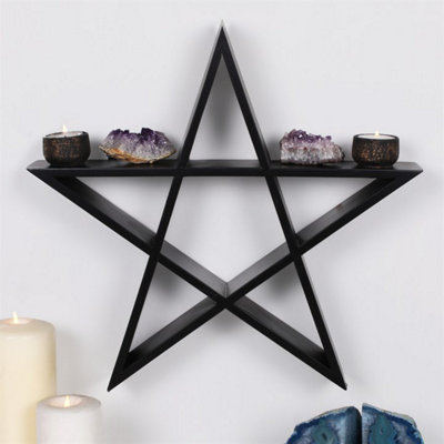 Pentagram Wall Shelf Decorative Piece