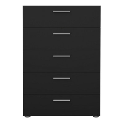 Pepe Chest of 5 Drawers in Black
